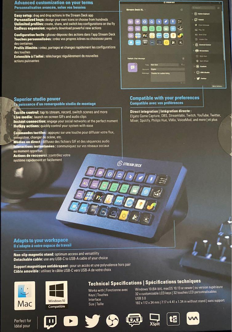 Elgato Stream Deck XL 32, Computers & Tech, Parts & Accessories, Other ...