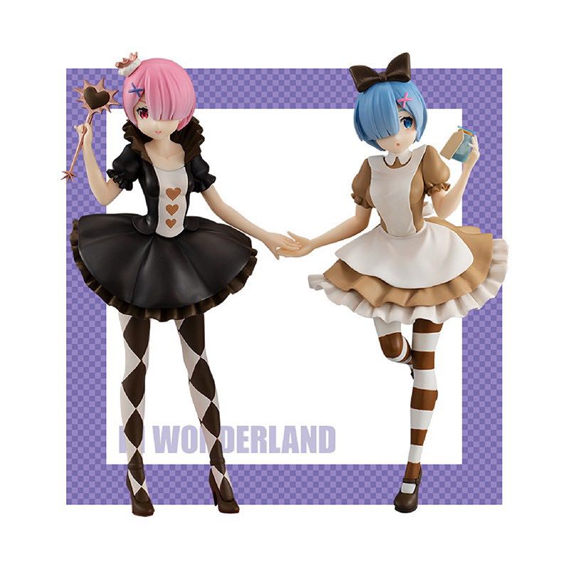 Re:Zero anime Rem & Ram in Wonderland Antique ver. figures/figurines ...