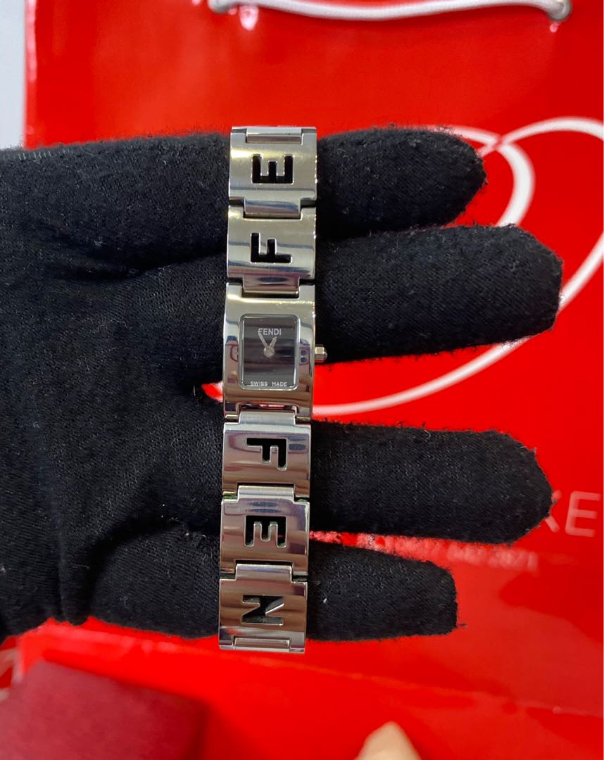 Fendi Silver Bangle Watch, Luxury, Watches on Carousell