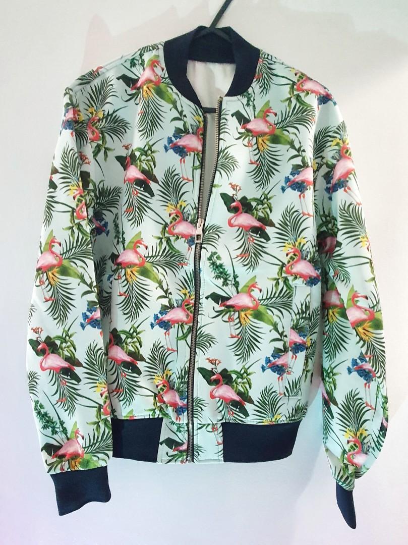 Flamingo Bomber Jacket (ZARA MAN), Women's Fashion, Coats, Jackets and ...