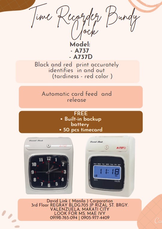Heavy Duty Bundy Clock Time Recorder, Computers & Tech, Office ...