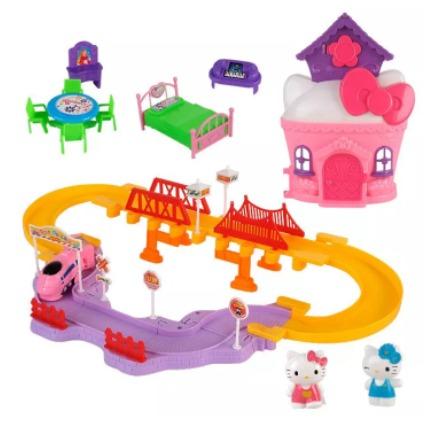 HK cartoon kitty cat Race truck vehicle series toys with lights and ...