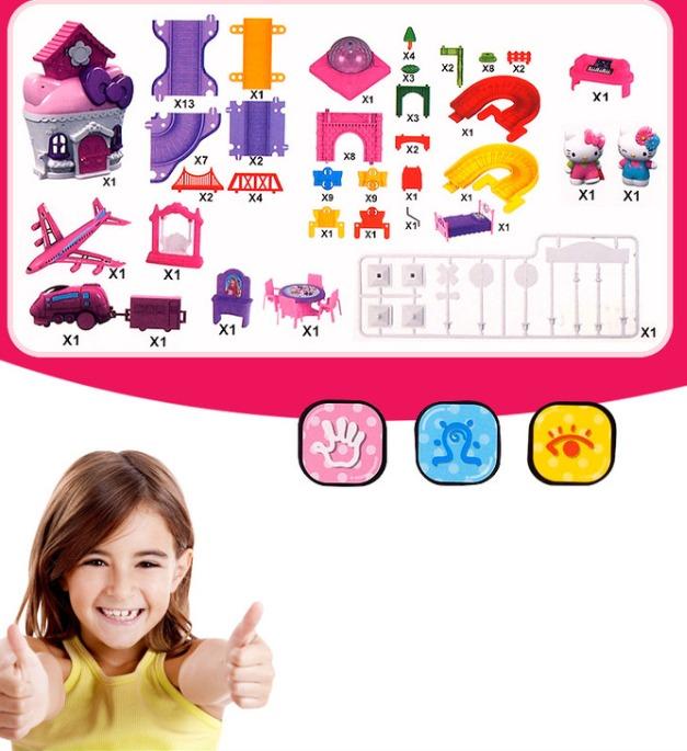 HK cartoon kitty cat Race truck vehicle series toys with lights and ...