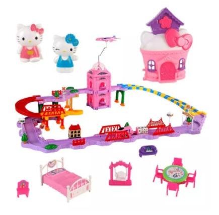 HK cartoon kitty cat Race truck vehicle series toys with lights and ...