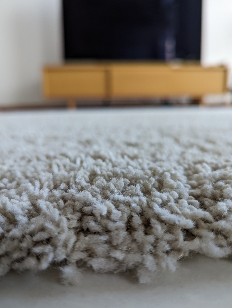 Ikea: Adum 200x300 cm High-Pile Rug or Carpet (Off-White), Furniture ...