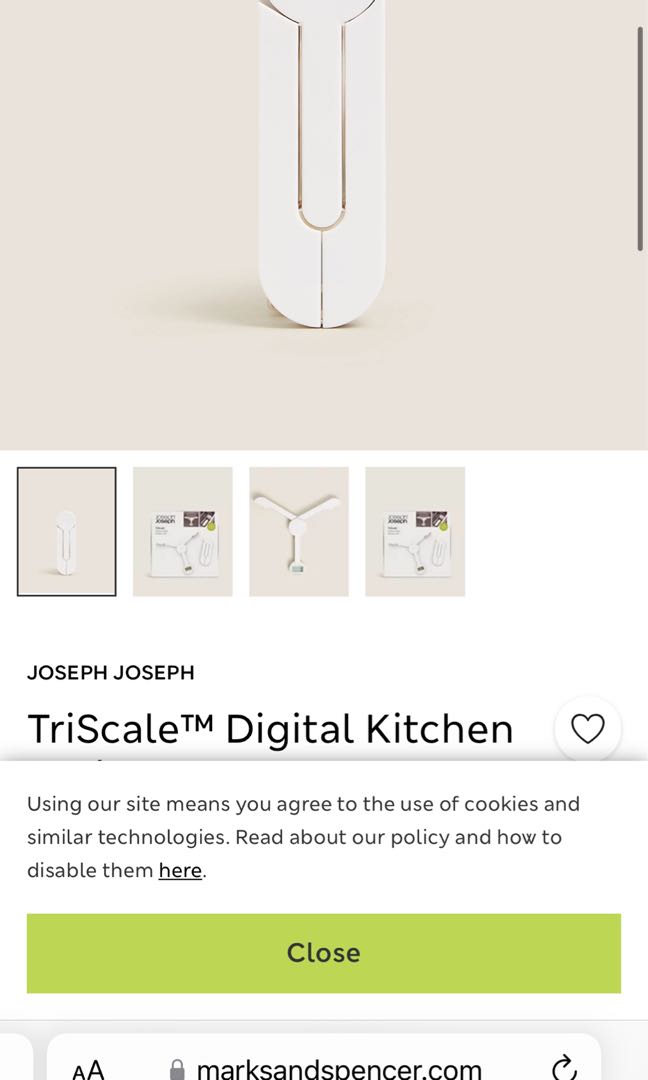 Joseph Joseph Tri fold scale - compact and practical!, 家庭電器, 廚房電器, 其他廚具 ...