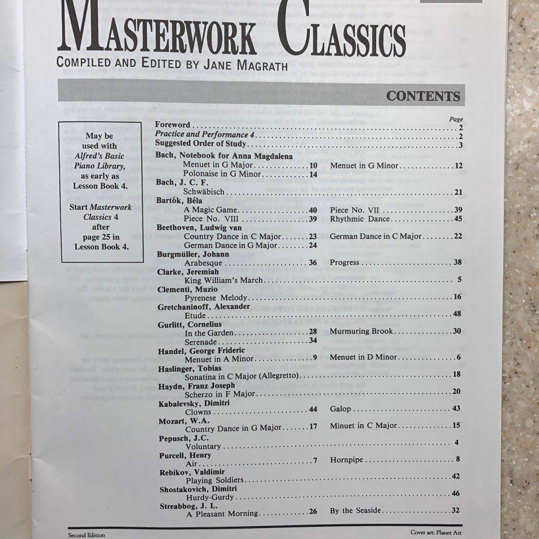 Masterwork Classics (Levels 4 and 5), Hobbies & Toys, Music & Media, Music Scores on Carousell