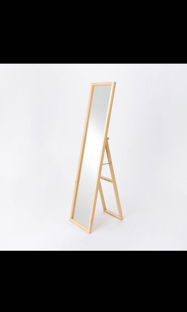 Muji Pinewood Mirror Standing Mirror, Furniture & Home Living ...