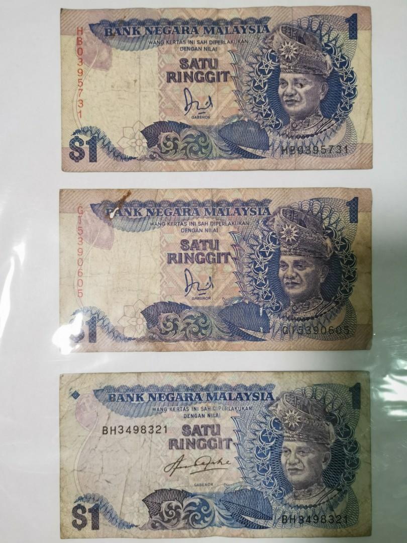 Old Malaysian Ringgit RM$1 Paper Bank notes, Hobbies & Toys ...