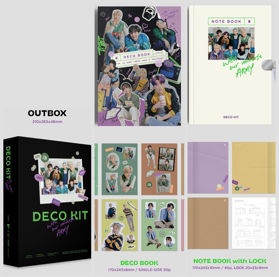 [ON-HAND] - BTS Official Deco Kit Tingi (outbox set), Hobbies & Toys ...