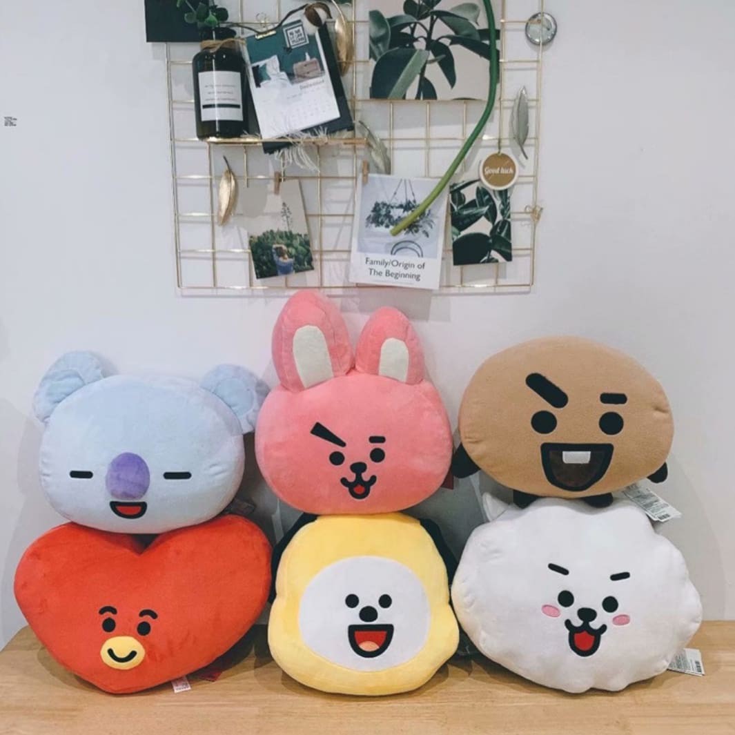 PREORDER- BT21 SMILE FACE CUSHION 35CM, Hobbies & Toys, Memorabilia ...