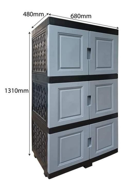 RAK KABINET PLASTIK 3 TINGKAT. 3 TIER DIY STORAGE PLASTIC CABINET ...