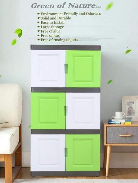 RAK KABINET PLASTIK 3 TINGKAT. 3 TIER DIY STORAGE PLASTIC CABINET ...