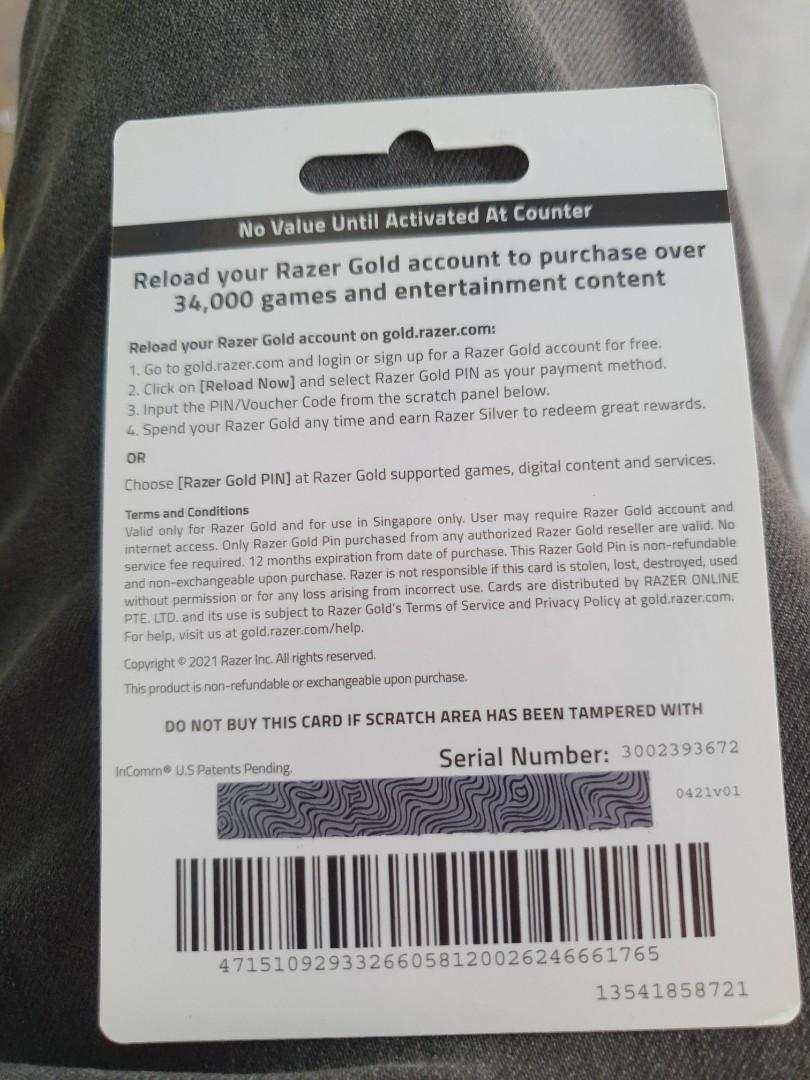 Razor Gold $80 Gift Card, Video Gaming, Gaming Accessories, Game Gift ...