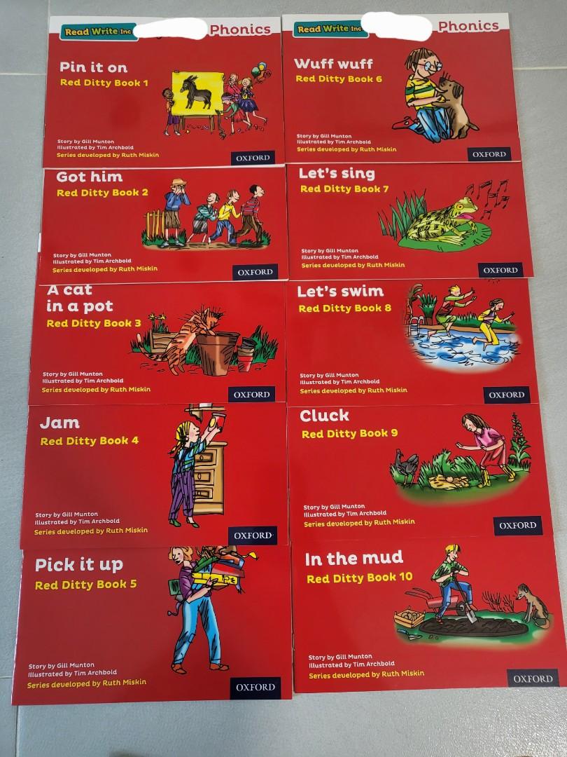 Read Write Inc RWI Phonics Red Ditty Books full set 10 books, 興趣及遊戲, 書本 ...