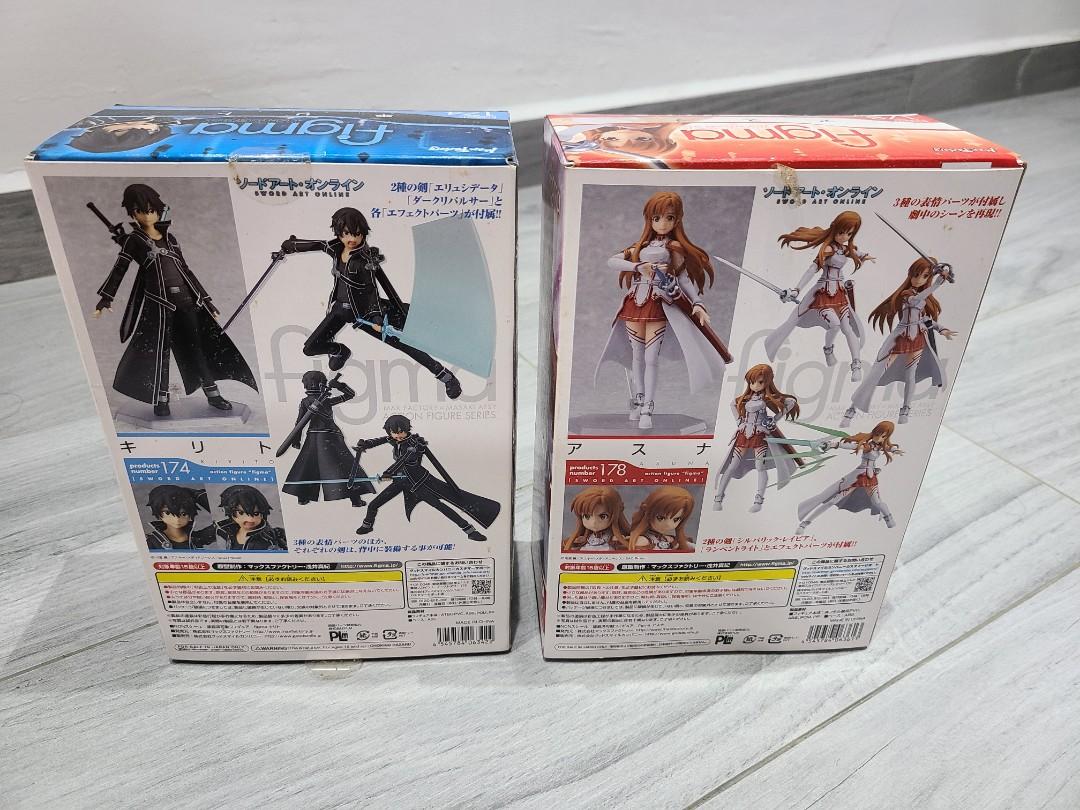 SAO Kirito and Asuna Figma Action Figures, Hobbies & Toys, Toys & Games ...