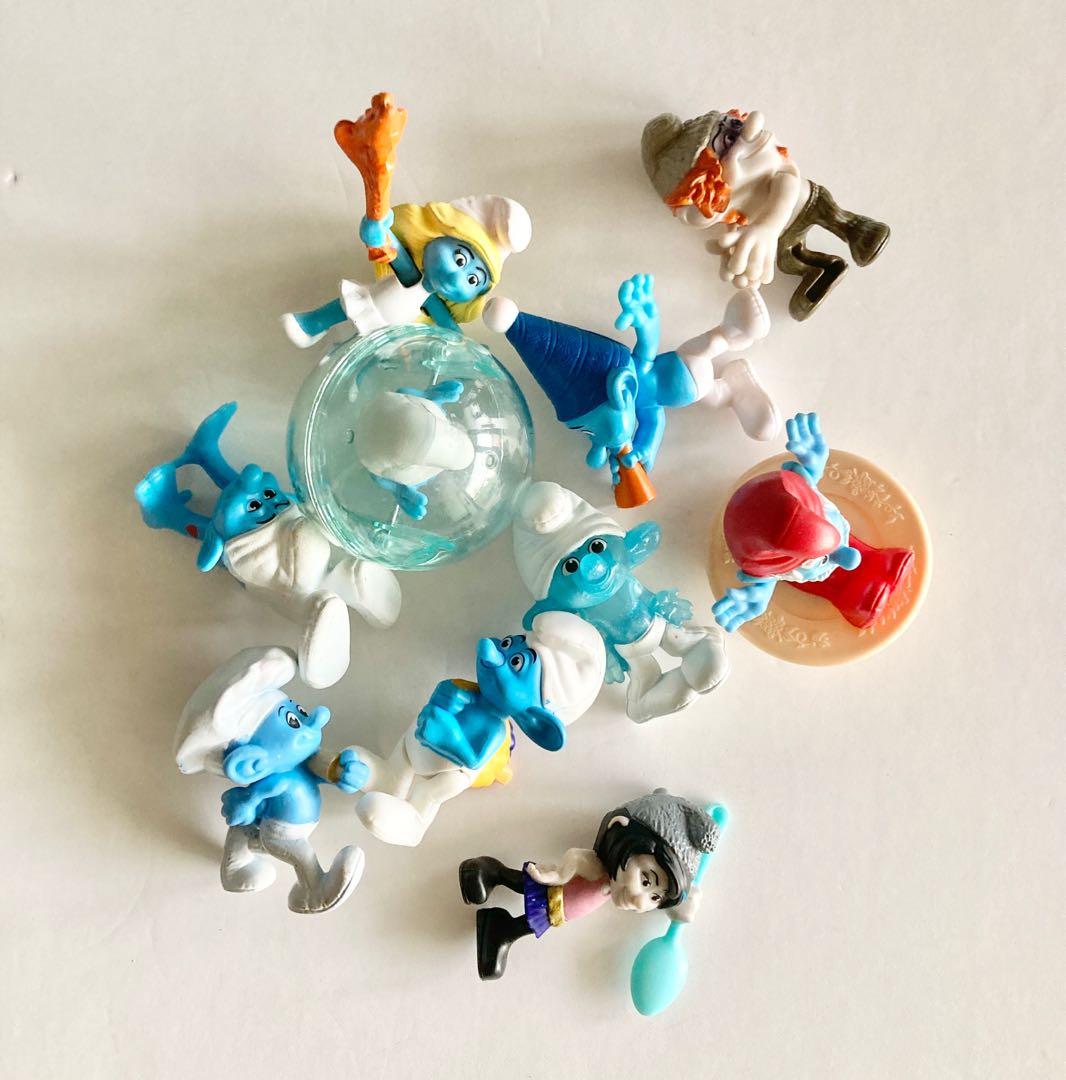 Set of 10 Smurfs Smurfette Toy Figurines from McDo Happy Meal, Hobbies ...