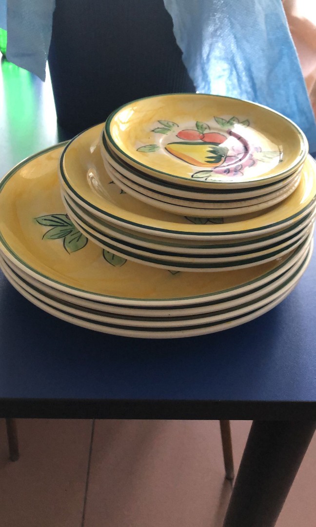 Set of 12 plates plus one free bowl, Furniture & Home Living ...