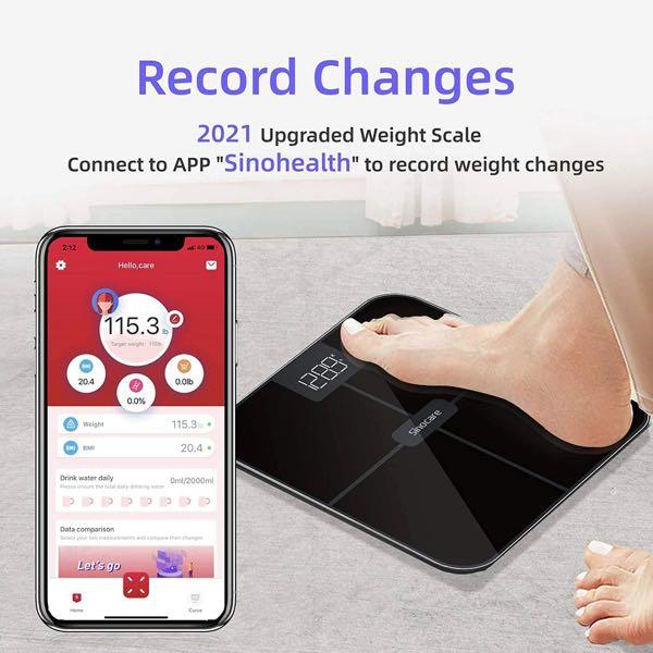 Sinocare Digital Bathroom Scales Weighing Scale High Precision Health