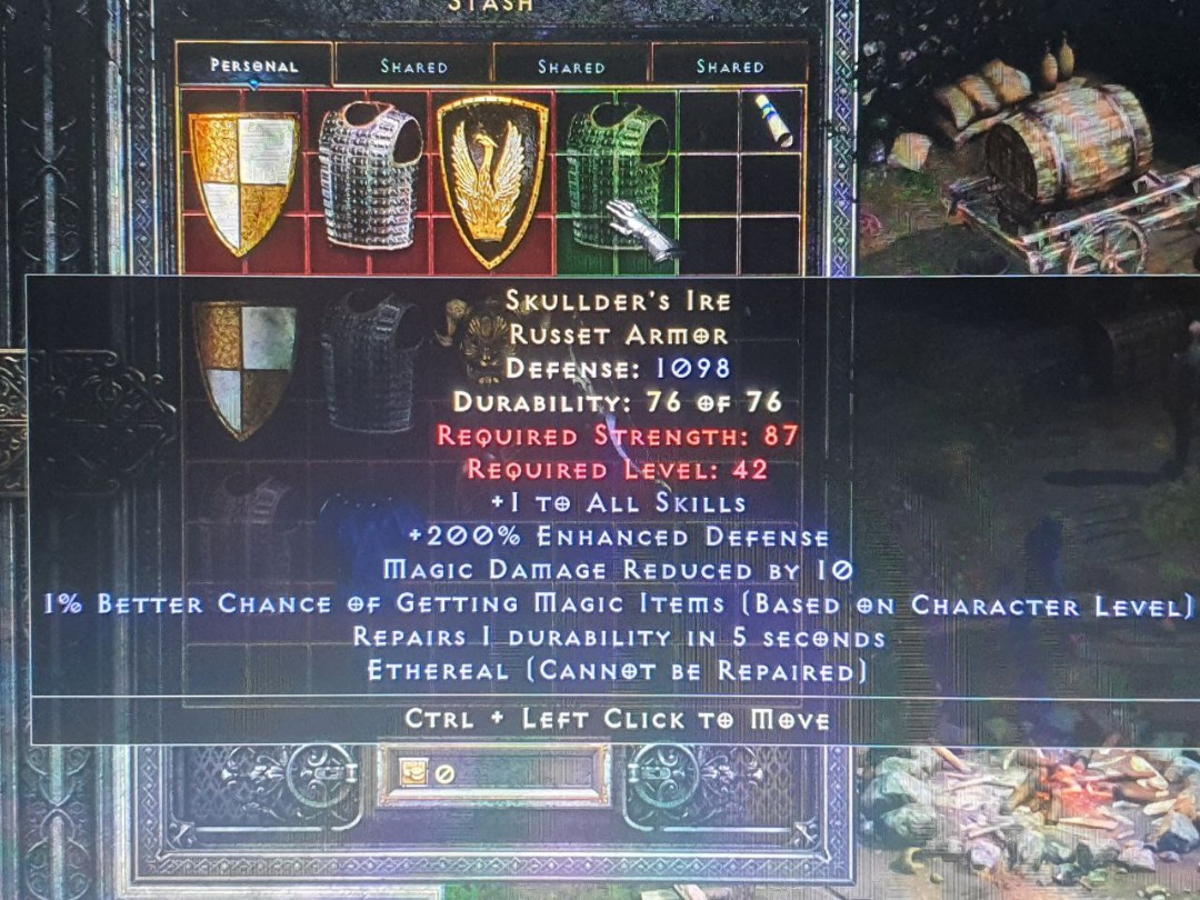 Skullder's Ire Russet Armor (Perfect/Ethereal) D2R Diablo II ...