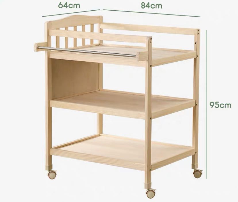 Solid wood diaper changing table (big size), Babies & Kids, Baby ...