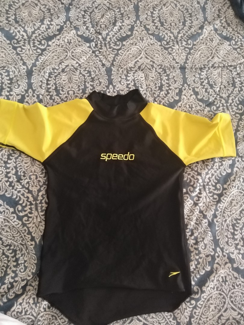 Speedo Rash guard and trunks, Babies & Kids, Babies & Kids Fashion on ...
