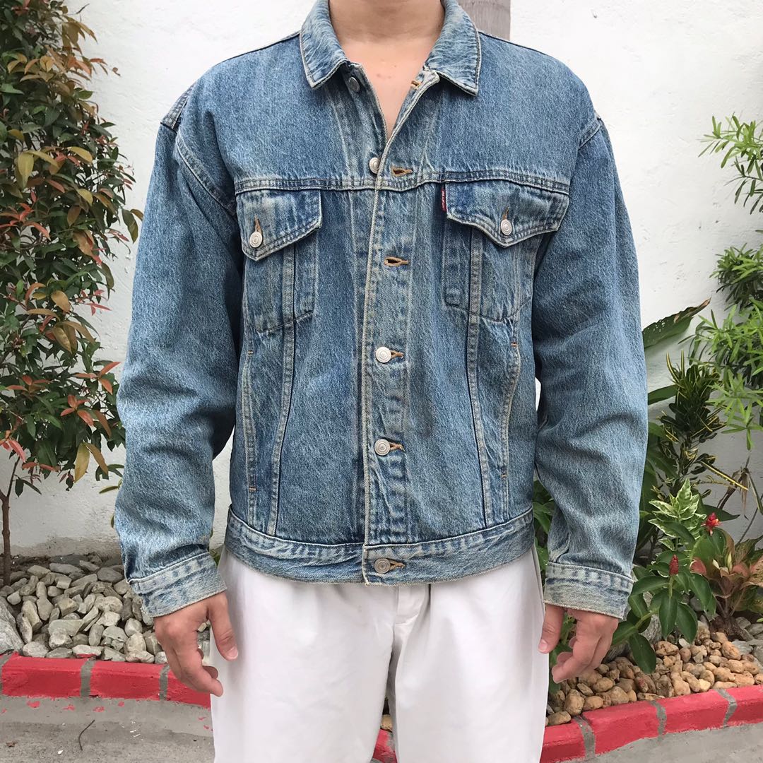 Spirit Authentic Denim Jacket Semi Washed, Men's Fashion, Coats ...
