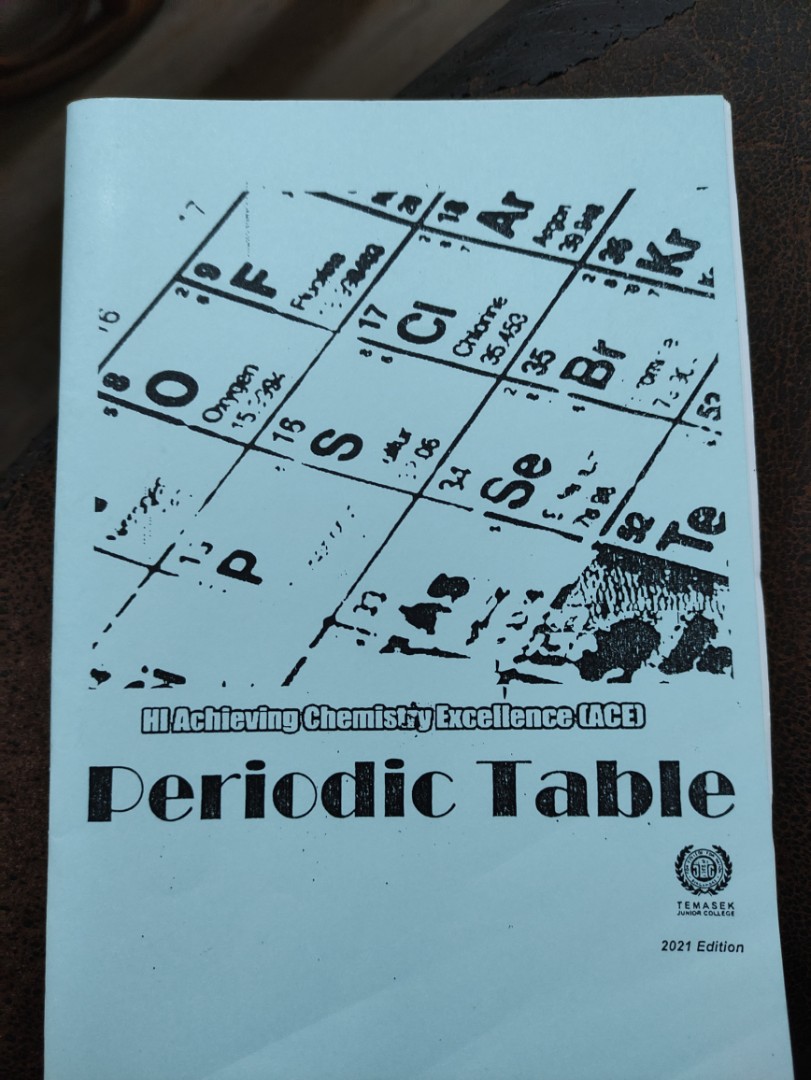 TJC H1 Chem Periodic Table Assessment Book, Hobbies & Toys, Books ...