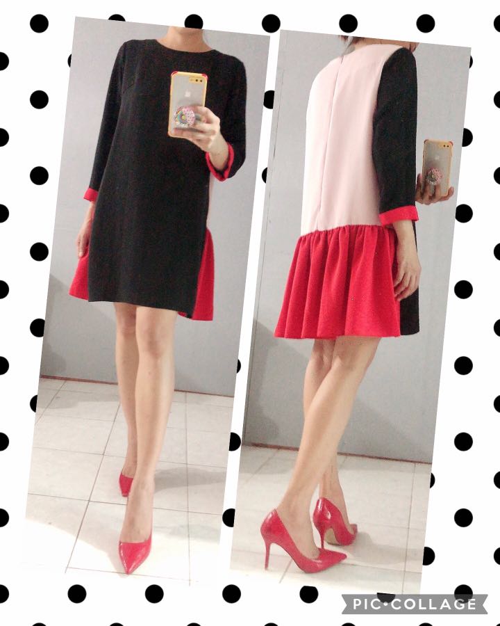 Tri-color Dress, Women's Fashion, Dresses & Sets, Dresses on Carousell