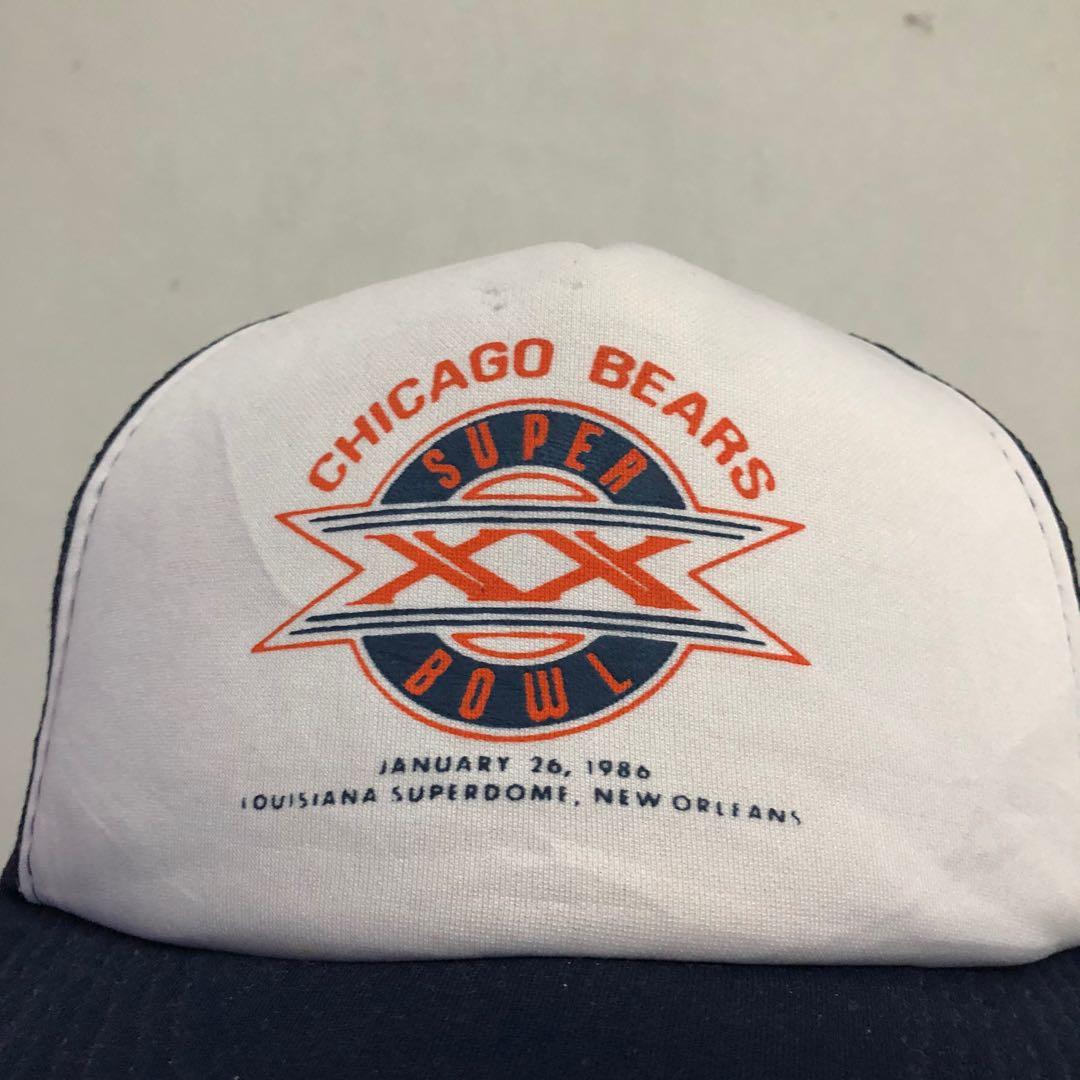 Vintage Chicago Bears Super Bowl 1986 Trucker Snapback Cap, Men's ...