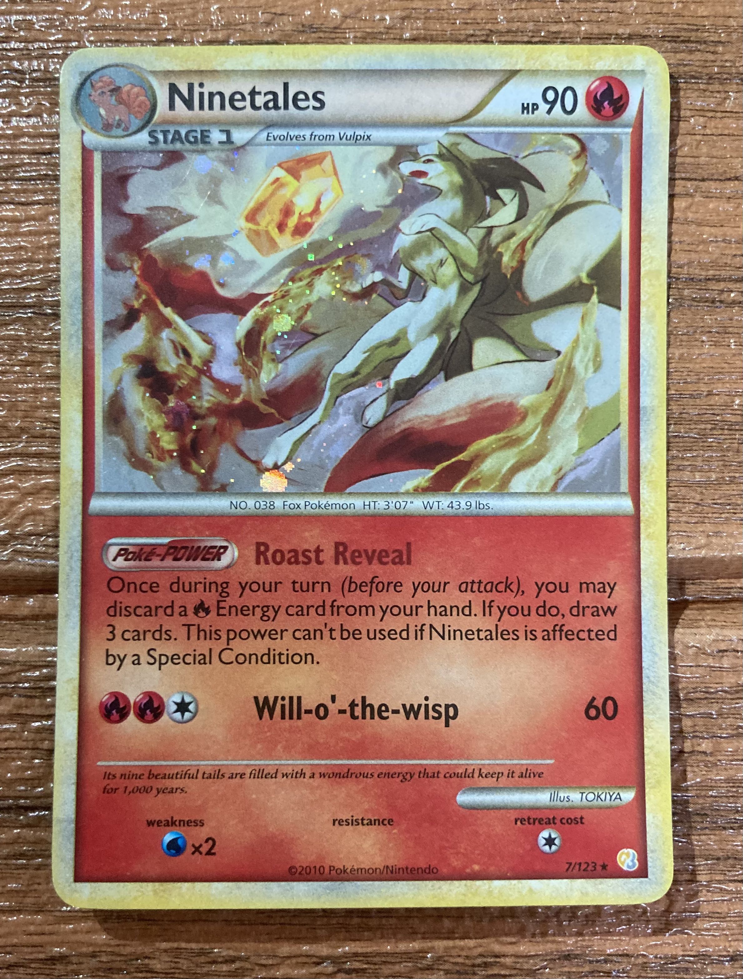 Vintage Ultra Rare - Ninetales Holo - Hgss Base Set / BW66 - Pokemon ...