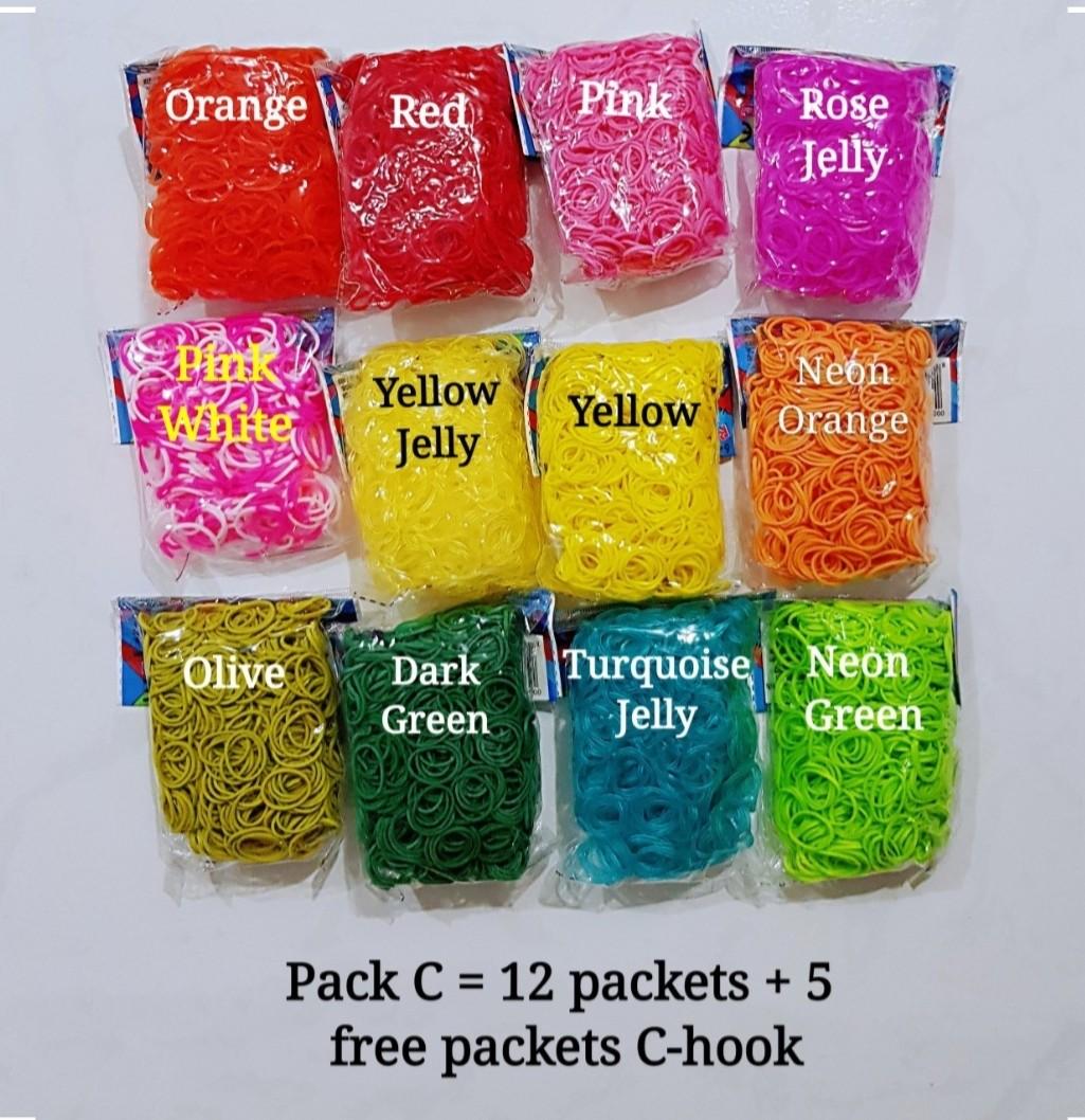 Rainbow Loom Bands 12 packets, Hobbies & Toys, Stationery & Craft ...