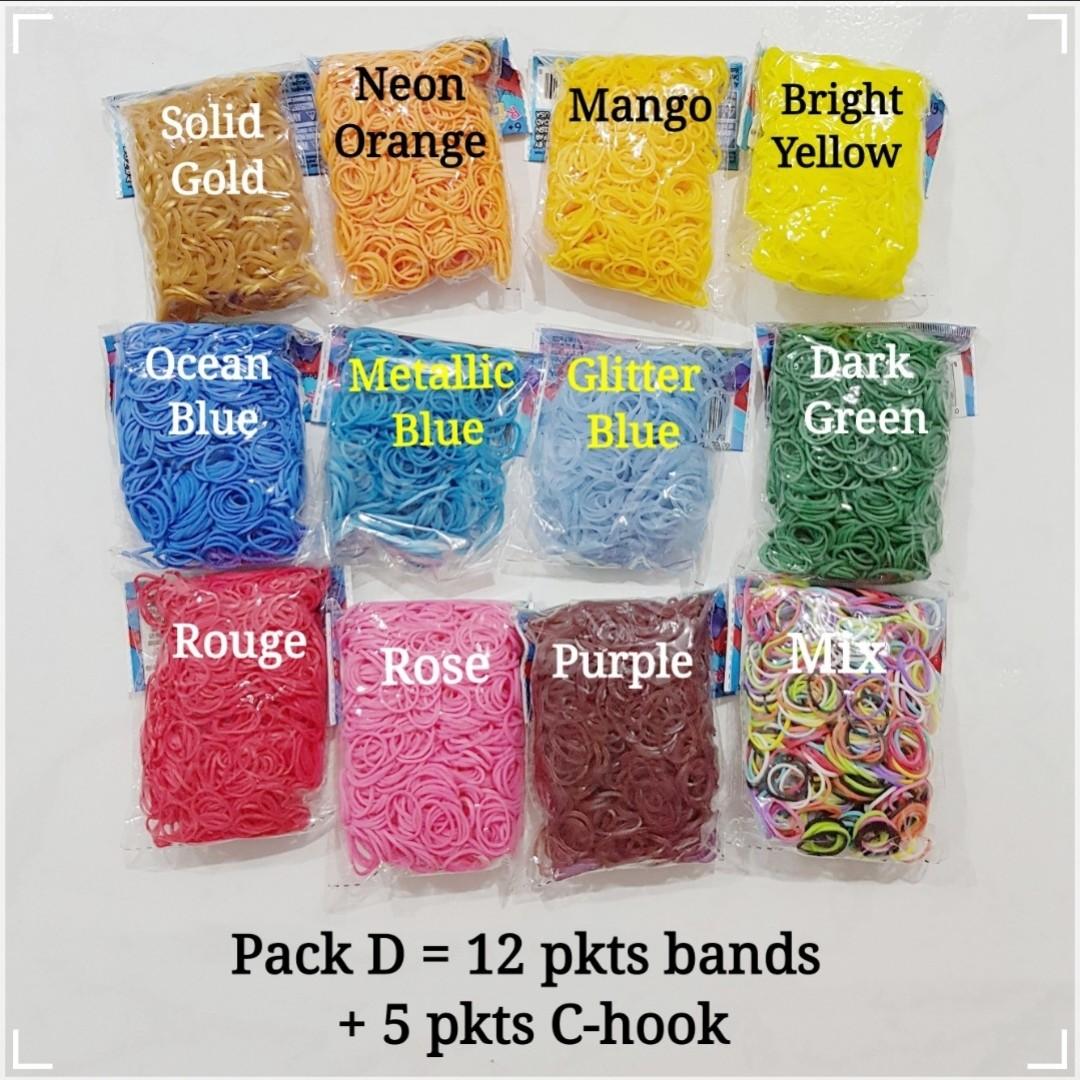 Rainbow Loom Bands 12 packets, Hobbies & Toys, Stationery & Craft ...