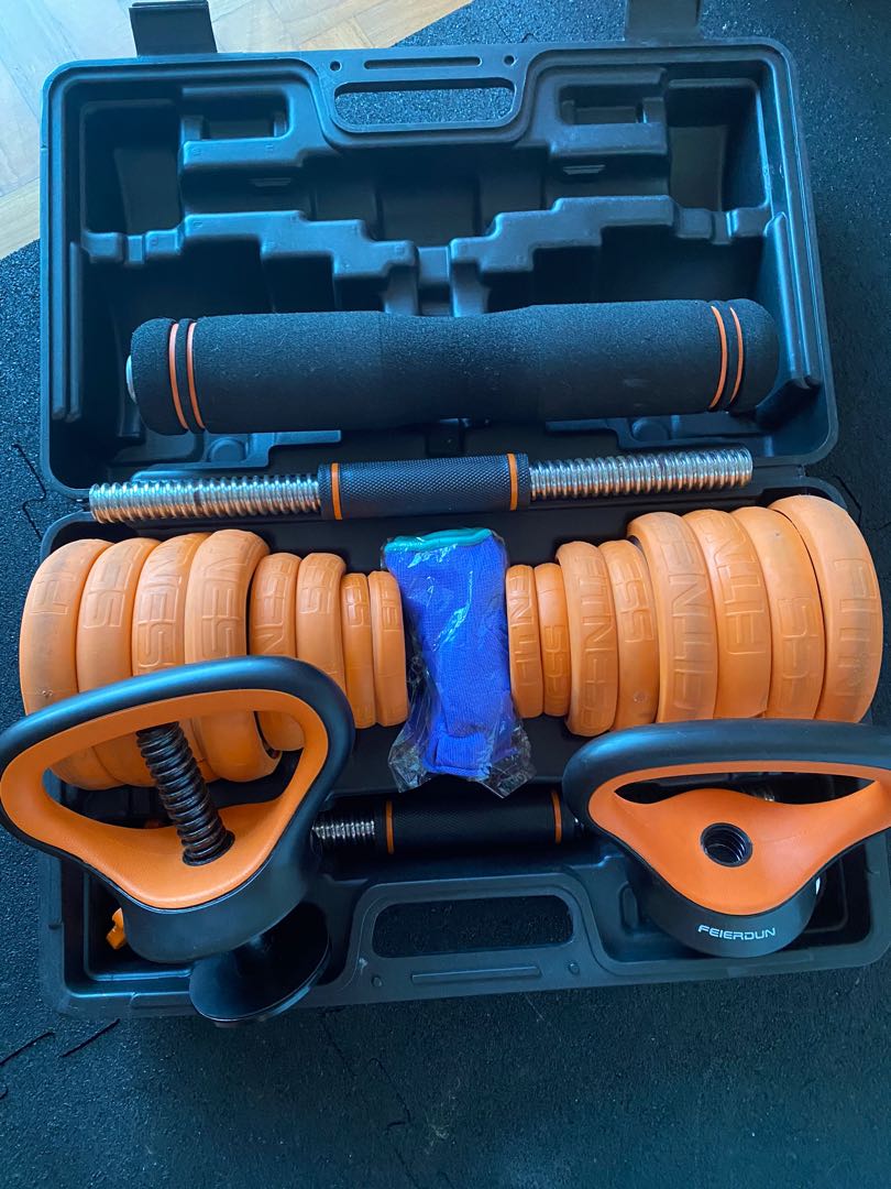 30kg Weight Set, Sports Equipment, Exercise & Fitness, Weights ...