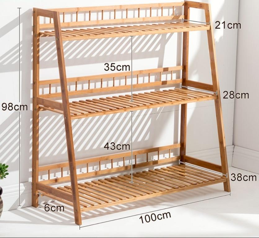 3 tier wooden rack, Furniture & Home Living, Outdoor Furniture on Carousell