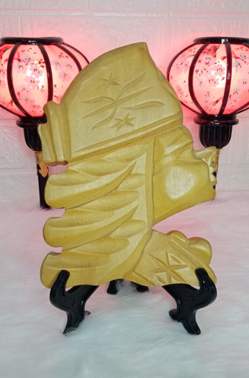 7.5" VINTAGE HAND CARVED PURE WOODEN INDIAN HEAD WALL DISPLAY - JAPAN ...