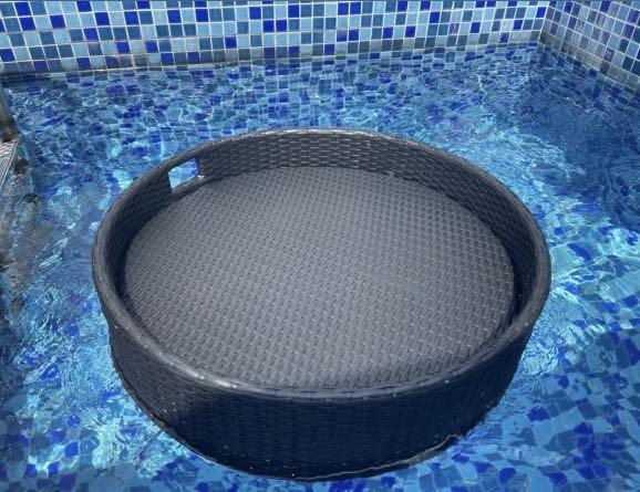 Beautiful pool floating table, Furniture & Home Living, Outdoor ...