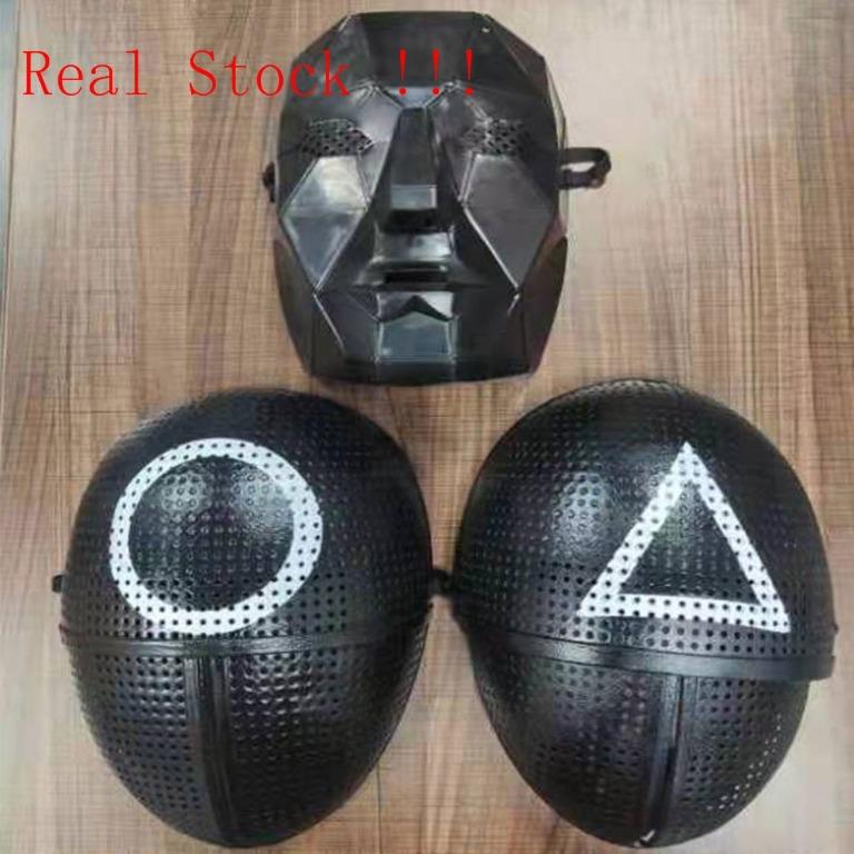 Black Mask Costume Square Circle Triangle Hal, Hobbies & Toys, Toys ...