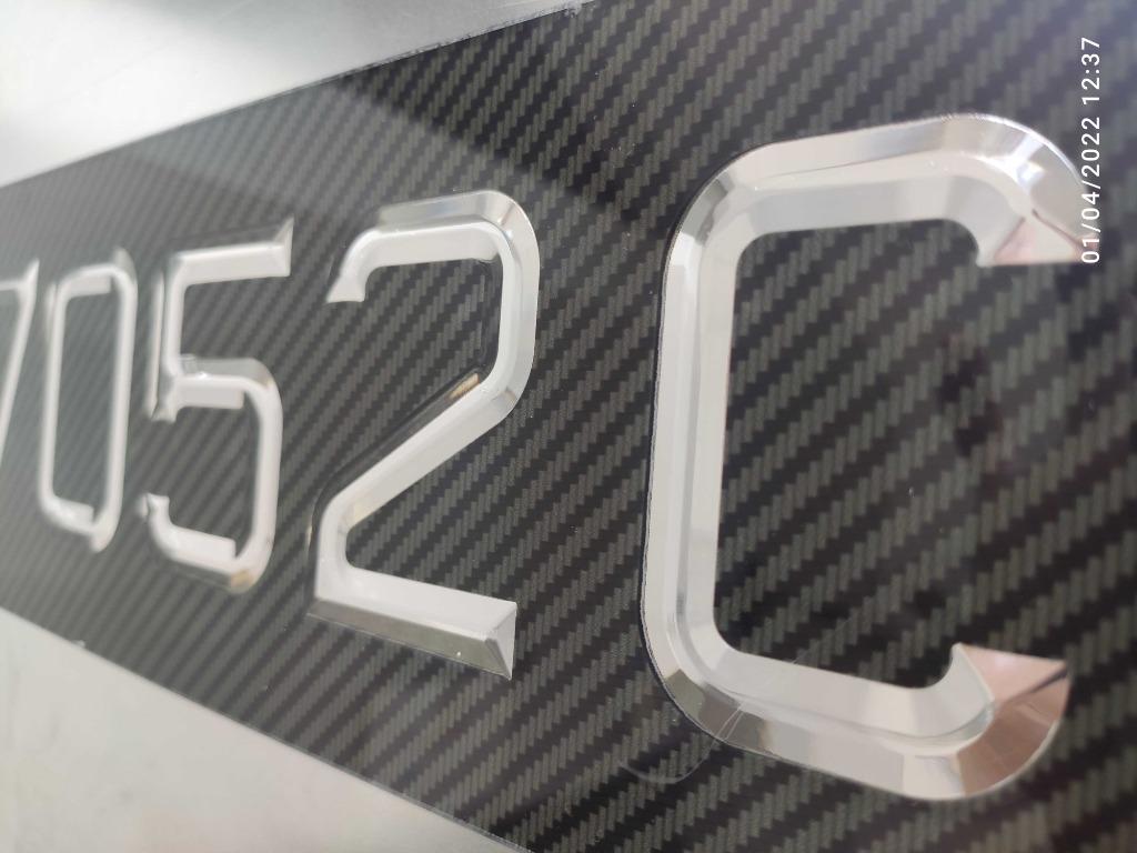 CARBON-FIBRE 3D LASER CUT CAR PLATES S$138.00/PAIR (FRONT AND REAR ...