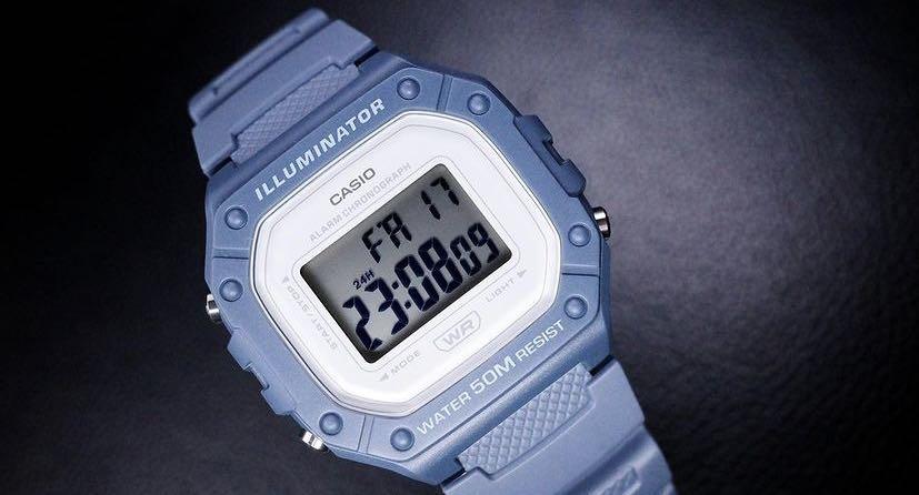 Casio Illuminator W-218HC-2A Digital Quartz W218HC-2A Denim Blue W218 ...