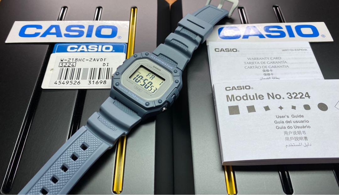 Casio Illuminator W-218HC-2A Digital Quartz W218HC-2A Denim Blue W218 ...