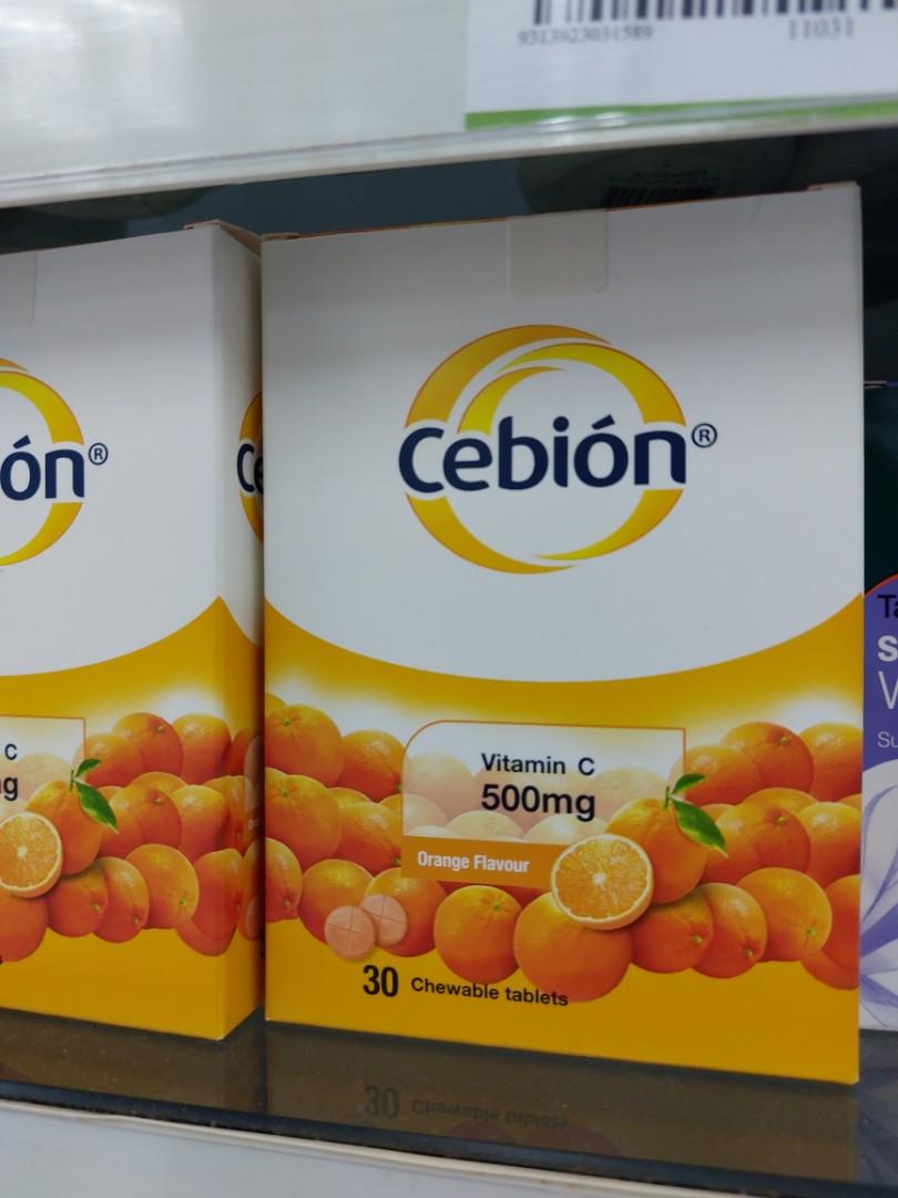cebion vitamin c 500mg 30 chewable, Health & Nutrition, Health ...