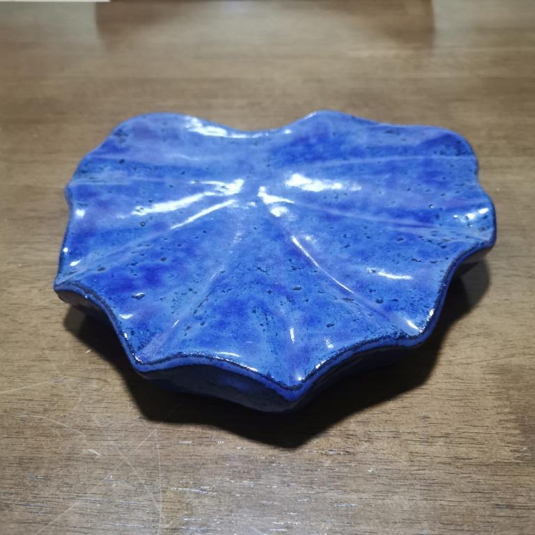 Ceramic Leaf Garden Tray Blue Colour / Dulang Taman Daun Seramik Warna ...