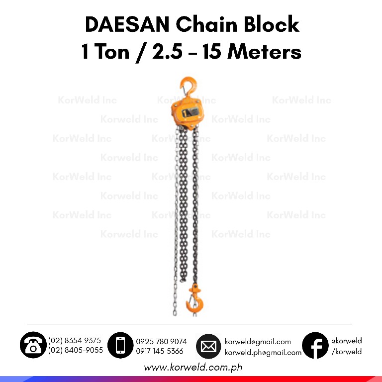 Chain Block 1 Ton, Commercial & Industrial, Construction Tools ...