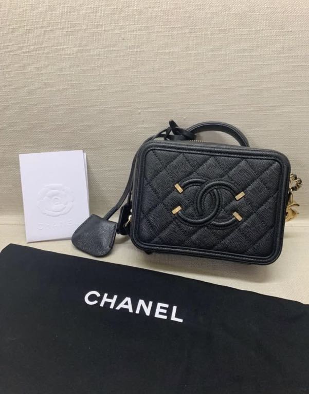 Chanel filigree vanity case small, Luxury, Bags & Wallets on Carousell