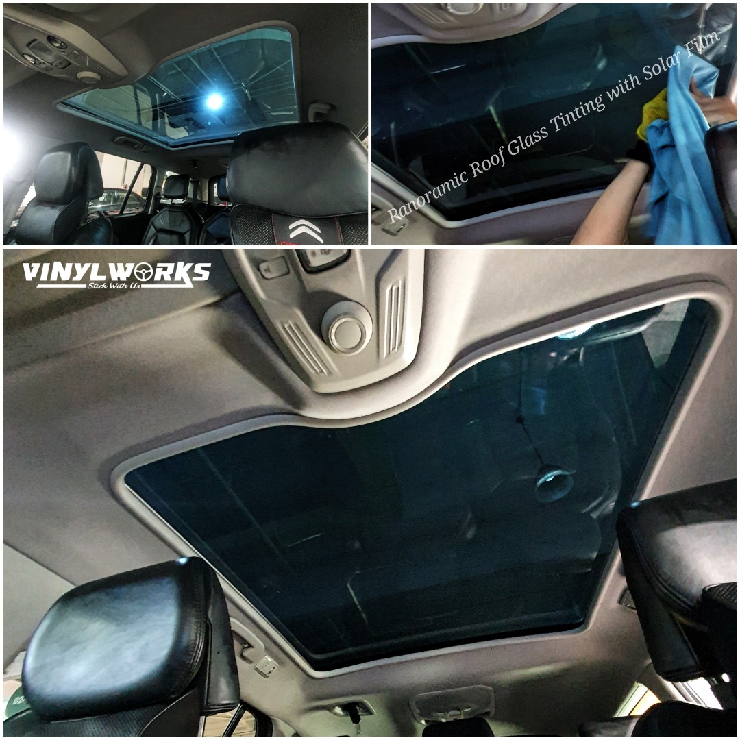 Citroen Panoramic Sun Roof Tinted Solar Film Application, Car ...