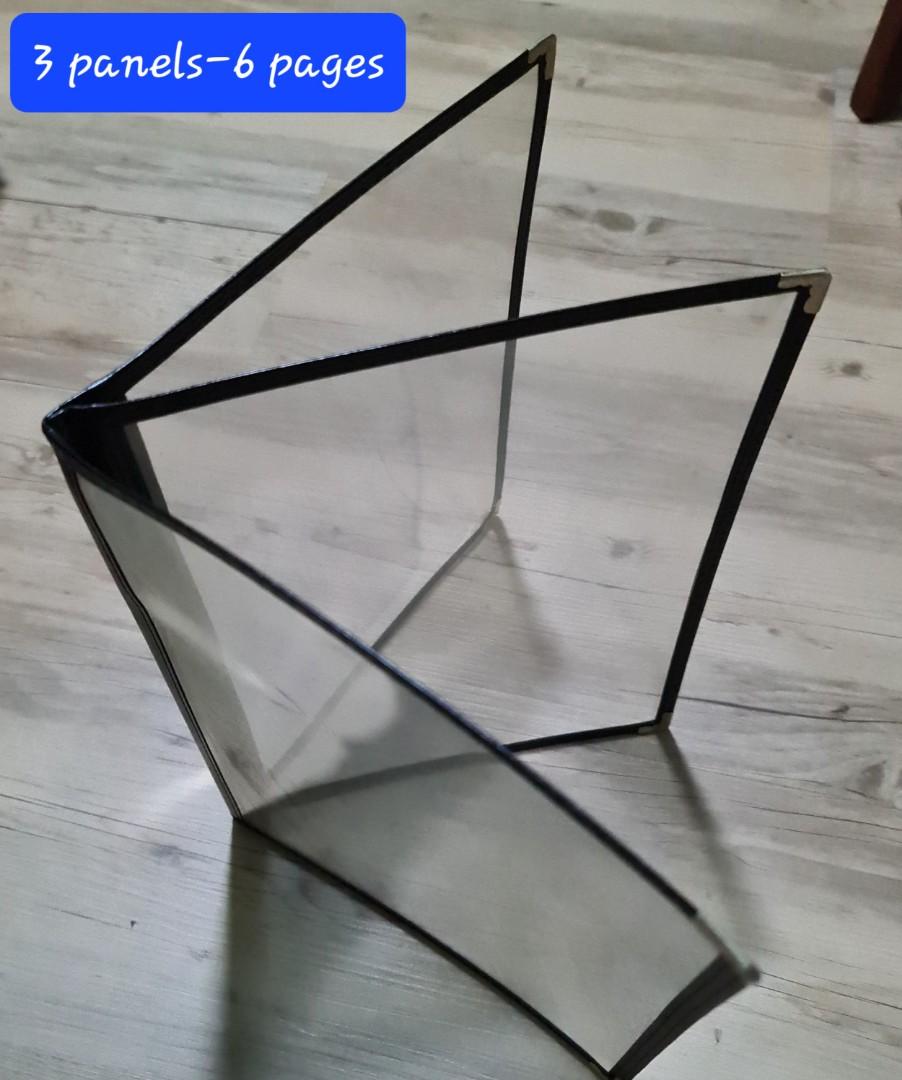 A4 Menu Covers**12 Panels for 24 pages A4 Clear Menu Cover**Singapore ...