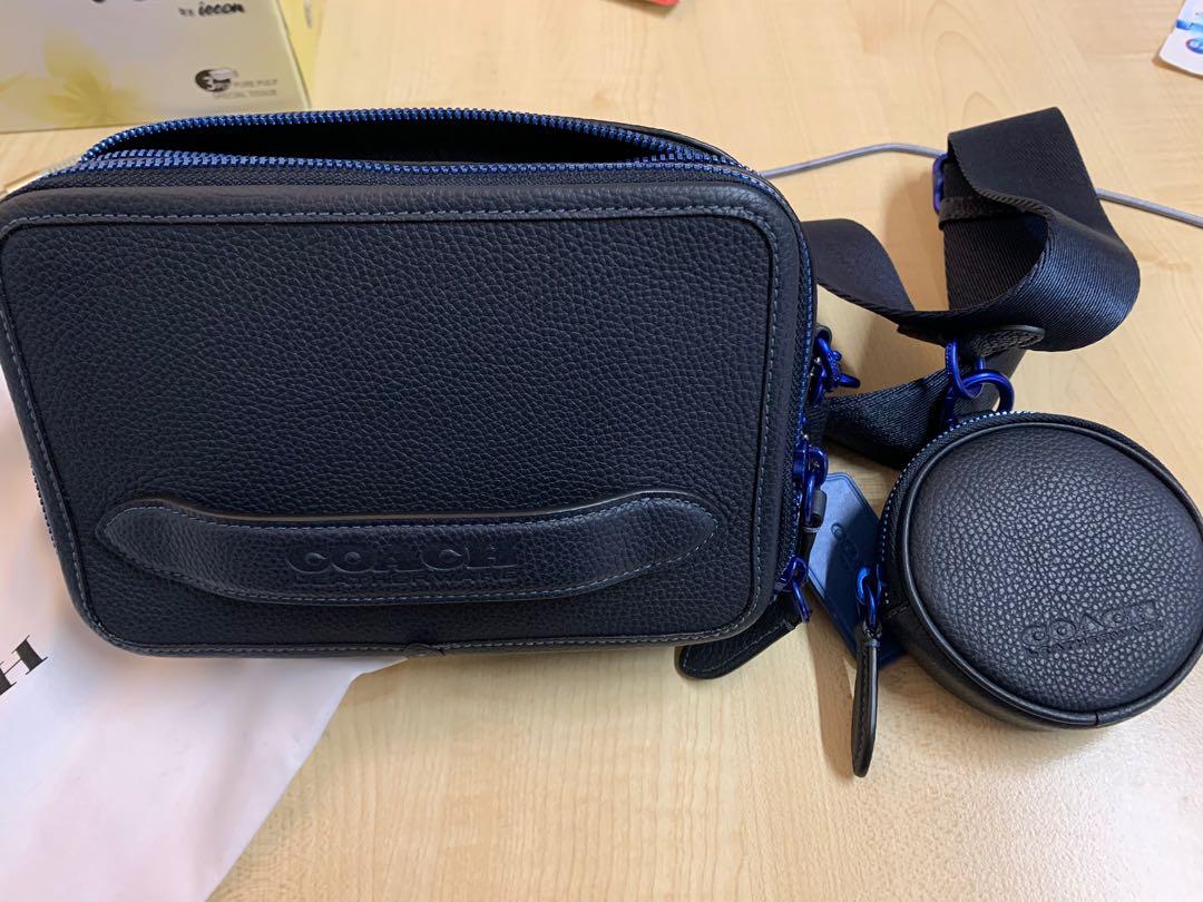 Coach navy blue camera bag, Luxury, Bags & Wallets on Carousell