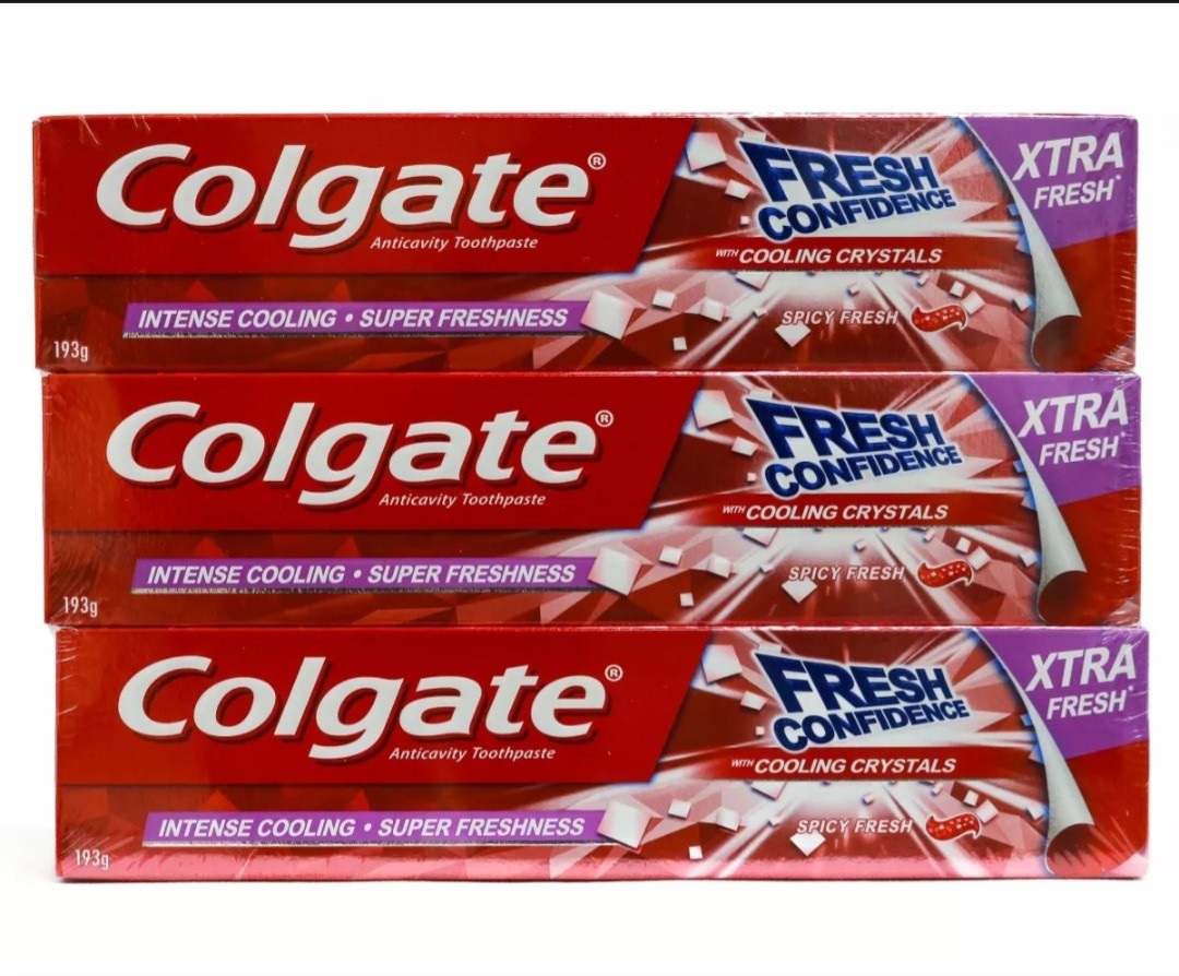 Colgate Cool Crystals Toothpaste 3 x 193g, Beauty & Personal Care ...