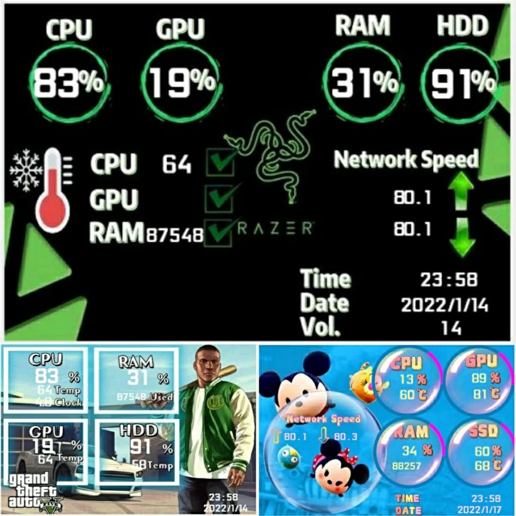 CPU Monitoring Smart Screen IPS Sensor Panel, Computers & Tech, Parts ...